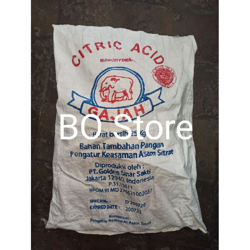 Jual Citric Acid / Citrun / Asam Sitrat / Monohydrate cap Gajah Food ...