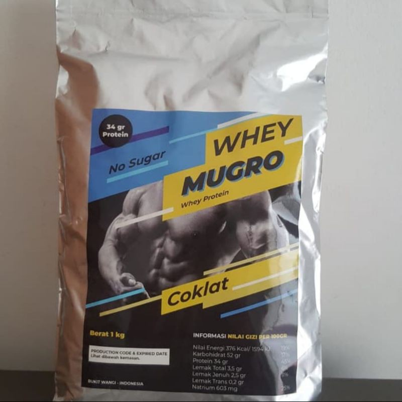 Jual whey mugro protein 1 kg coklat | Shopee Indonesia