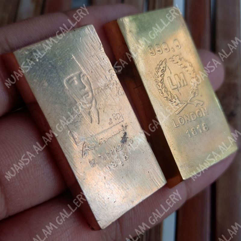 Jual Koleksi Batangan Soekarno dan London Padi Kapas LM Gold 24K Ukuran ...