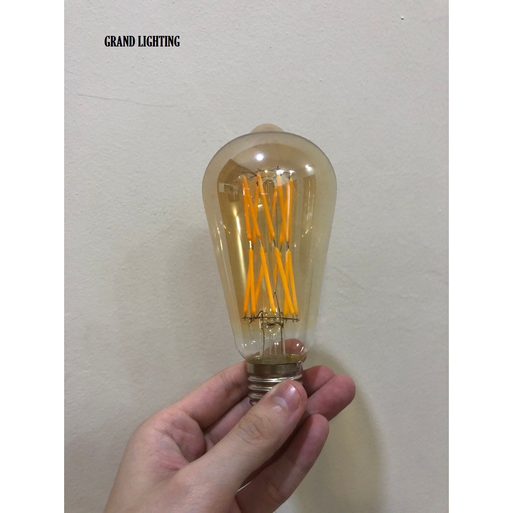 Jual Lampu bohlam led filamen edison antique oval St 64 E27 16 WATT ...