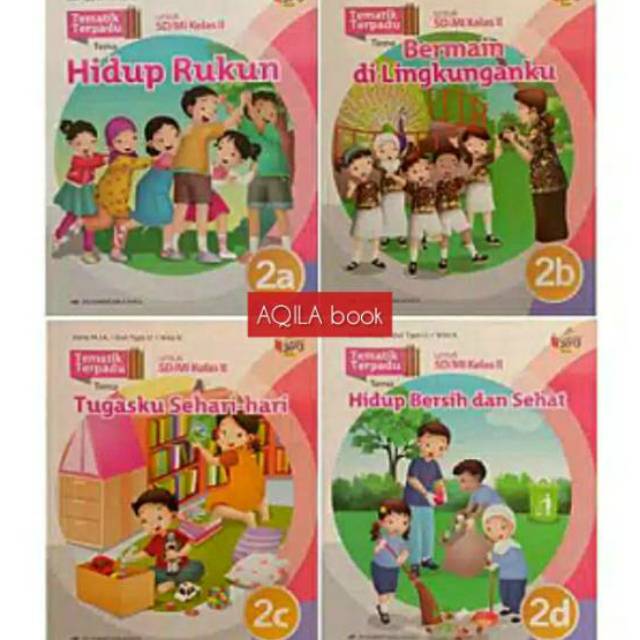 Jual PAKET TEMATIK TERPADU 2A,2B,2C,2D Kelas 2 SD semester 1 kurikulum 2013 revisi. ERLANGGA ...