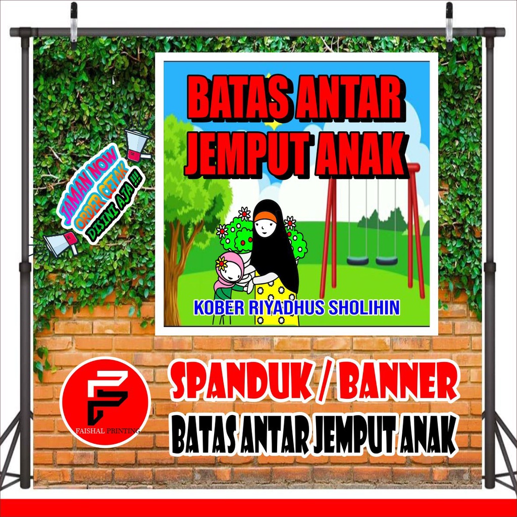 Jual spanduk banner batas antar jemput anak TK, PAUD, KOBER | Shopee ...
