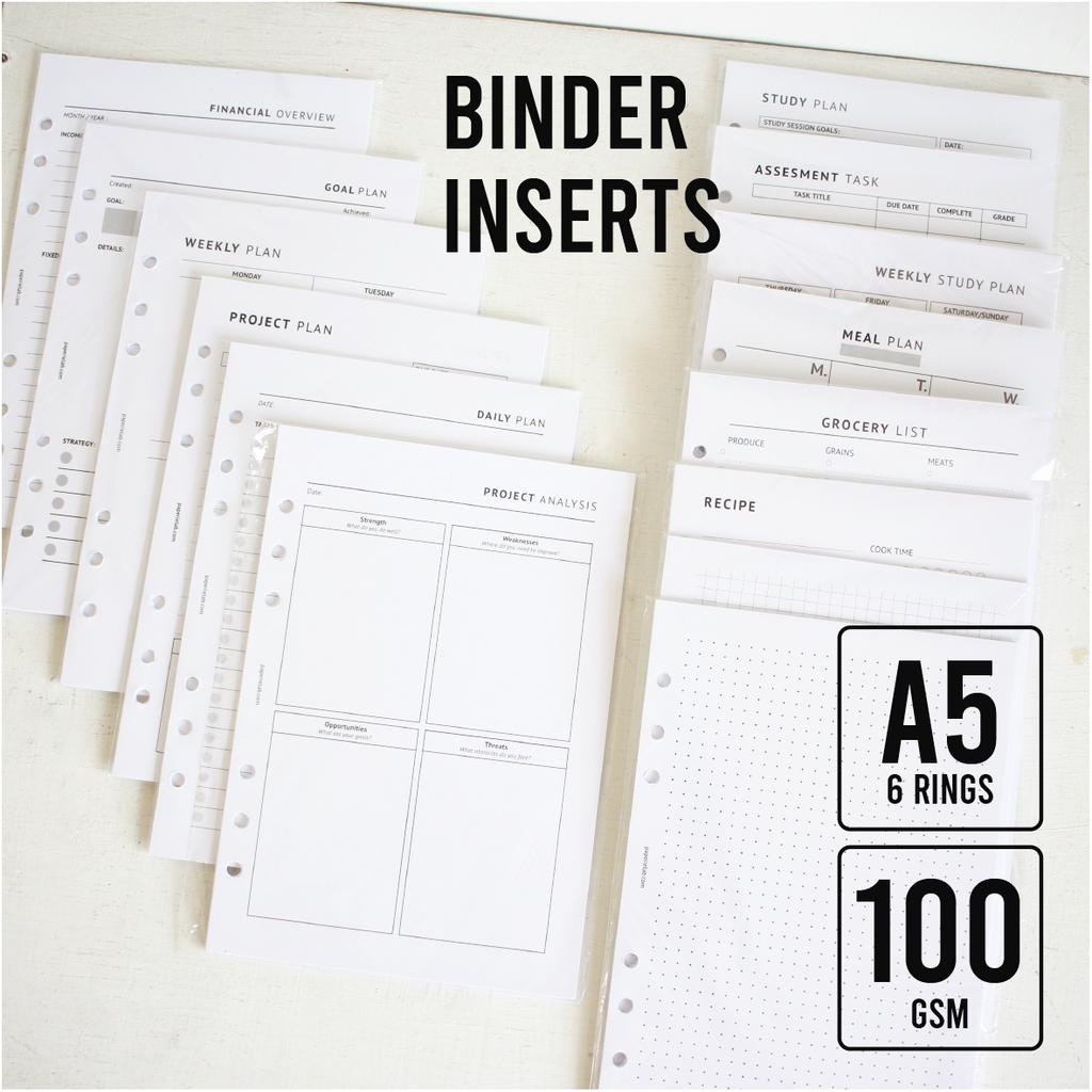 Jual Paperie Lab - Kertas Isi Binder A5 6 Lubang Binder Insert Refill ...