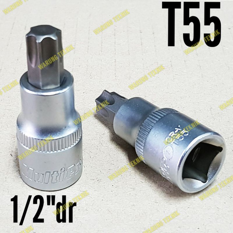 Jual KUNCI SOK BINTANG DRIVE 1/2" PANJANG 55 MM - TORX BIT SOCKET 1/2" DR L55 T30 T40 T45 T50 ...