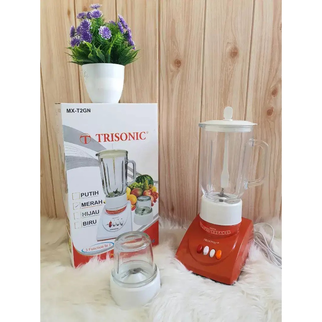 Jual Blender Trisonic MX-T2GN merah | Shopee Indonesia