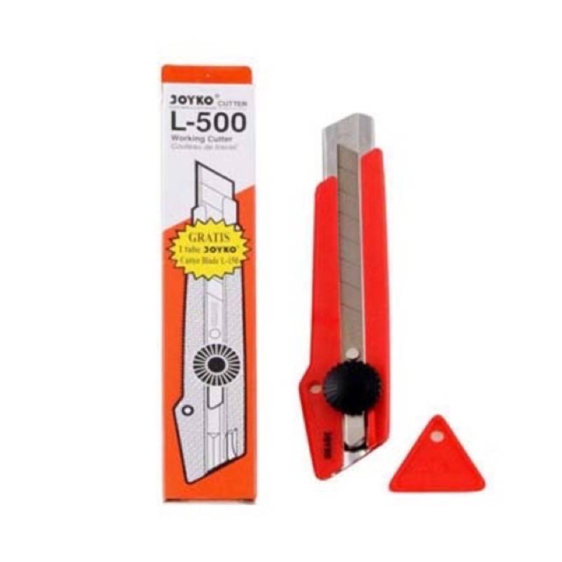 Jual (FREE refill 1TUBE ISI 6pcs) Cutter Besar Joyko L500 | Shopee ...