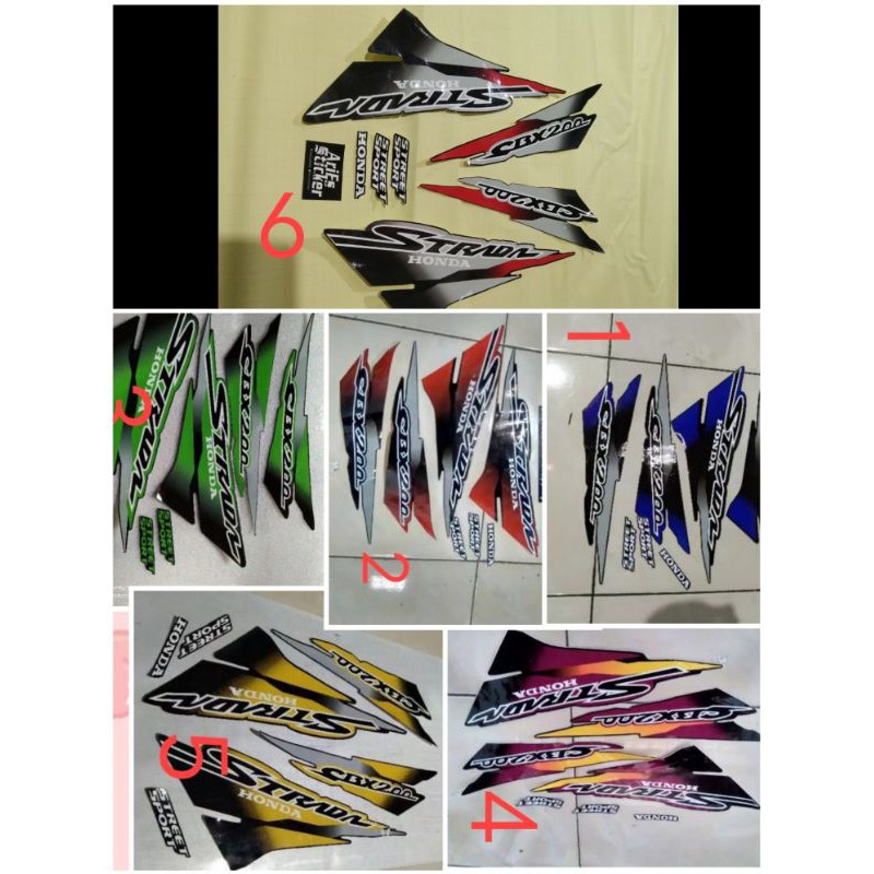 Jual Sticker striping stiker honda Tiger lama model strada cbx200 ...
