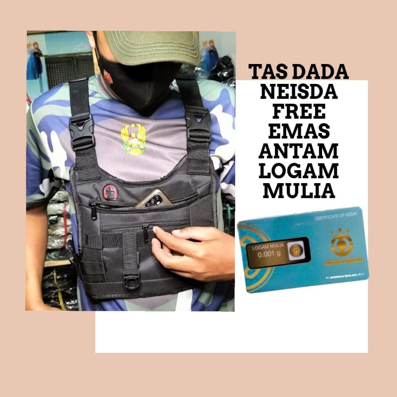 Jual Chestbag Tas Dada Free Emas Logam Mulia 0.001 Gr | Shopee Indonesia