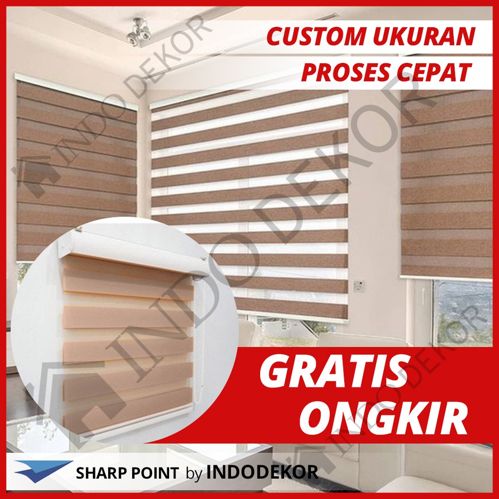 Jual Zebra Blind SHARP POINT Roller Blind Zebra - Tirai Jendela ...