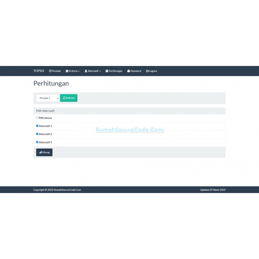Jual Source Code SPK Metode TOPSIS Periode Codeigniter | Shopee Indonesia