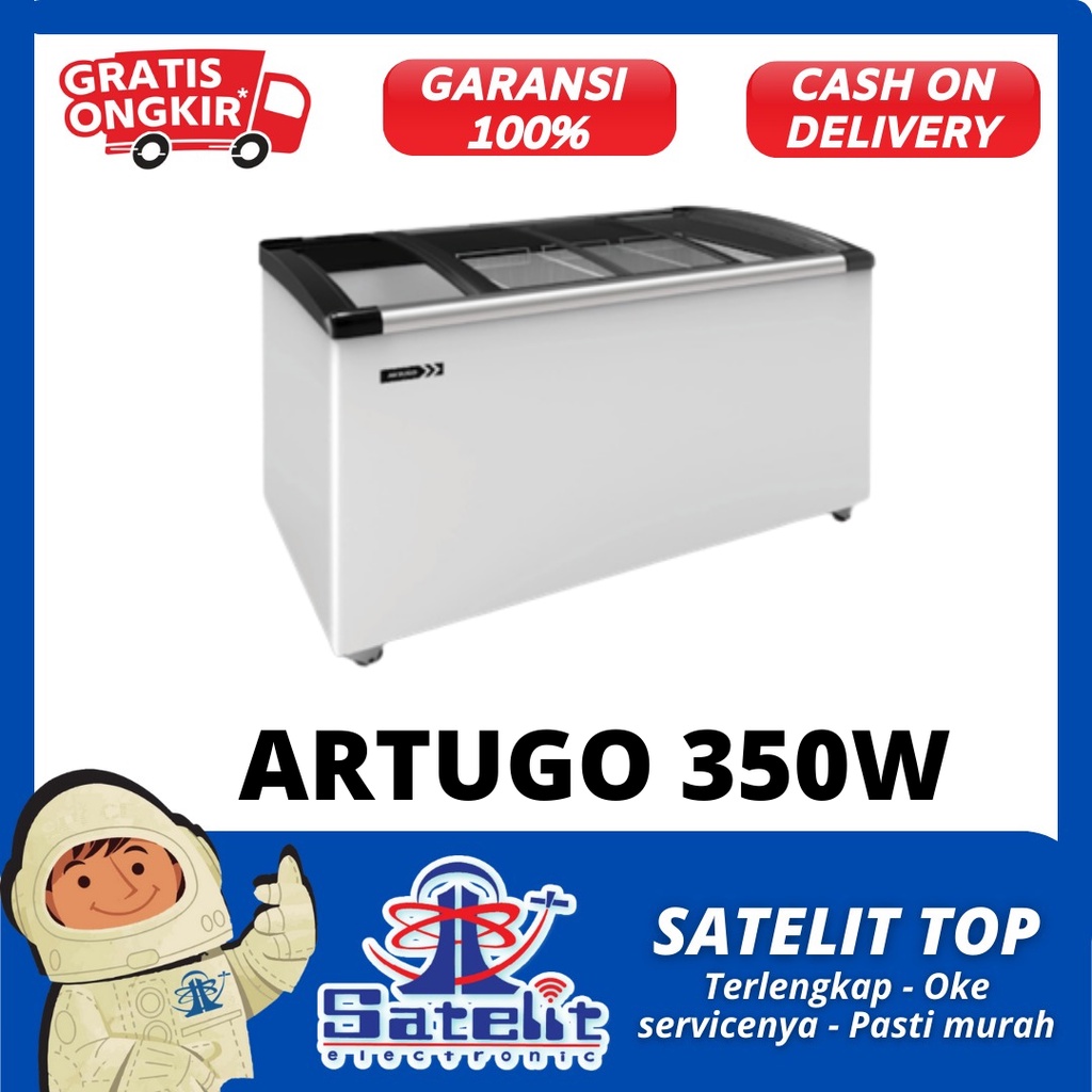 Jual FREEZER BOX / CHEST FREEZER SLIDING KACA ARTUGO SH350W | Shopee ...