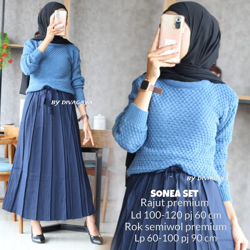 Jual SONIA SET + ROK POLOS | Shopee Indonesia