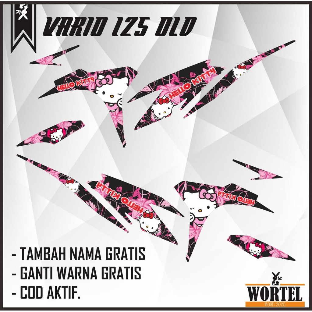 Jual Striping Stiker Lis Decal Motor Vario Techno 125 Hello Kitty ...