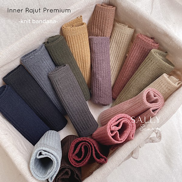 Jual INNER RAJUT POLOS PREMIUM KNIT BANDANA | Shopee Indonesia