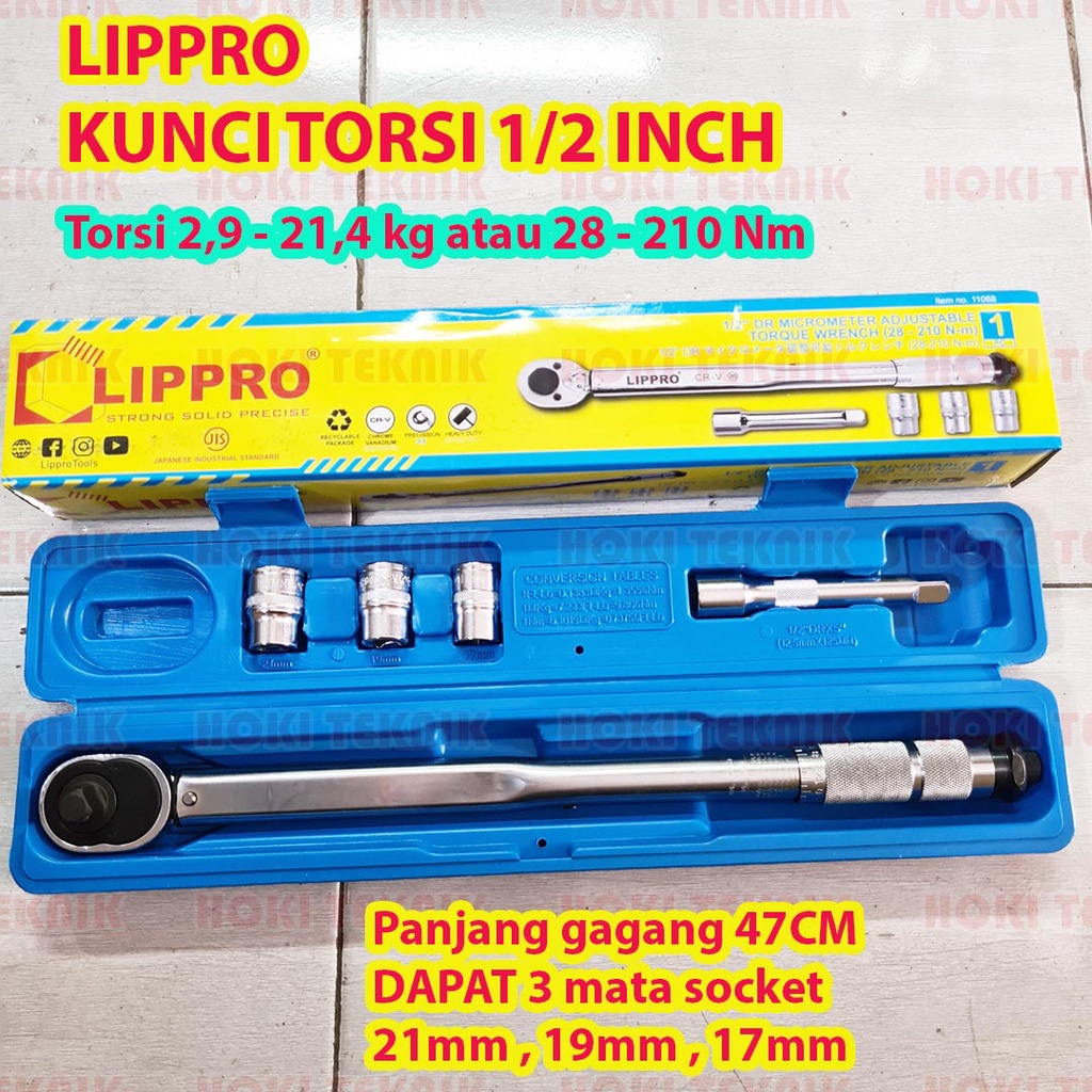 Jual Kunci Torsi 1/2 inch Lippro Set Gagang Torsi Kunci Momen Torque ... Jual Kunci Torsi 1/2 inch Lippro Set Gagang Torsi Kunci Momen Torque ...