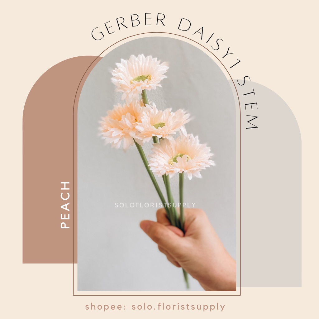 Jual 1 STEM GERBER DAISY FLOWER ARTIFICIAL BUNGA DAISY ASTER 1 TANGKAI ...