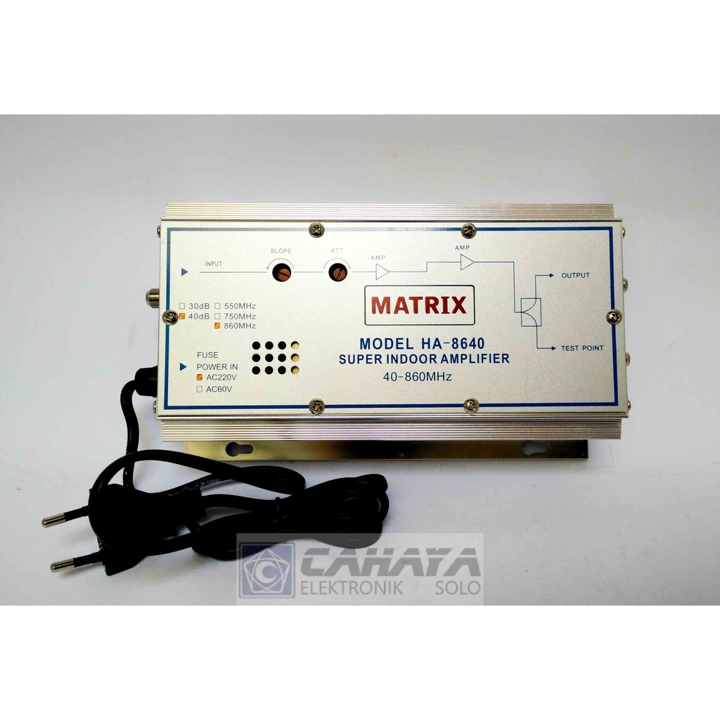 Jual Matrix Booster 40db Indoor HA 8640 HA8640 Boster Jaringan TV Kabel DB | Shopee Indonesia