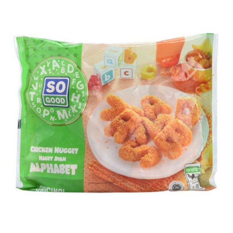 Jual SO GOOD CHICKEN NUGGET ALPHABET 400 GR | Shopee Indonesia