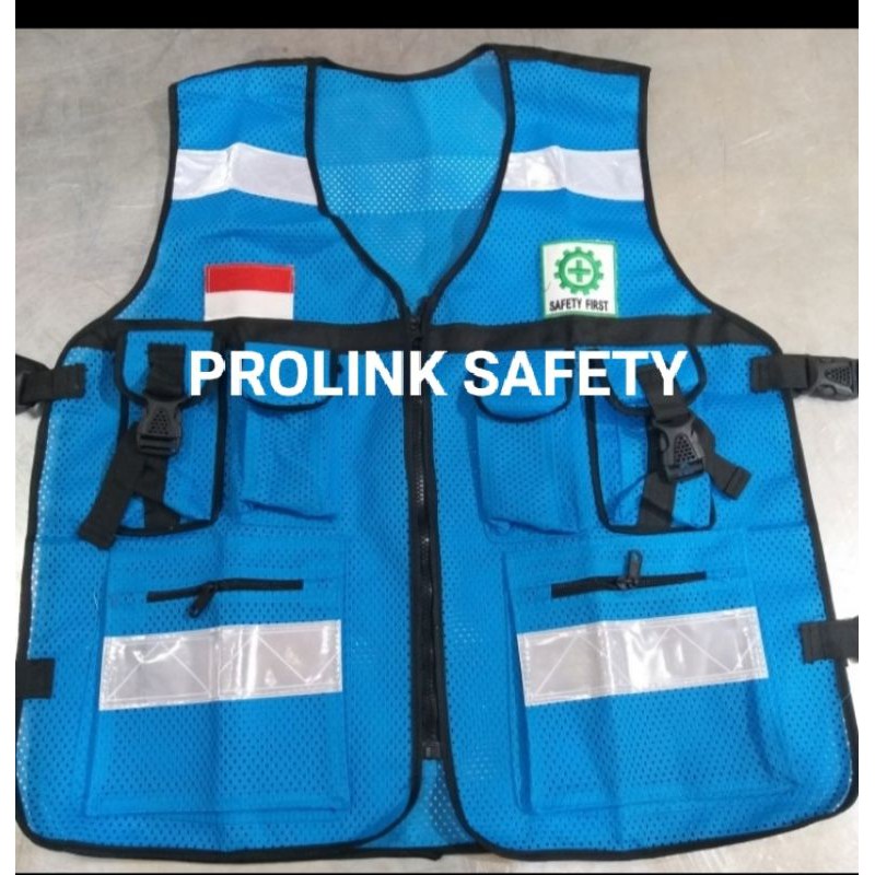 Jual ROMPI SAFETY TAMBANG JARING TEBAL BIRU MUDA TOSKA BERLOGO | Shopee ...