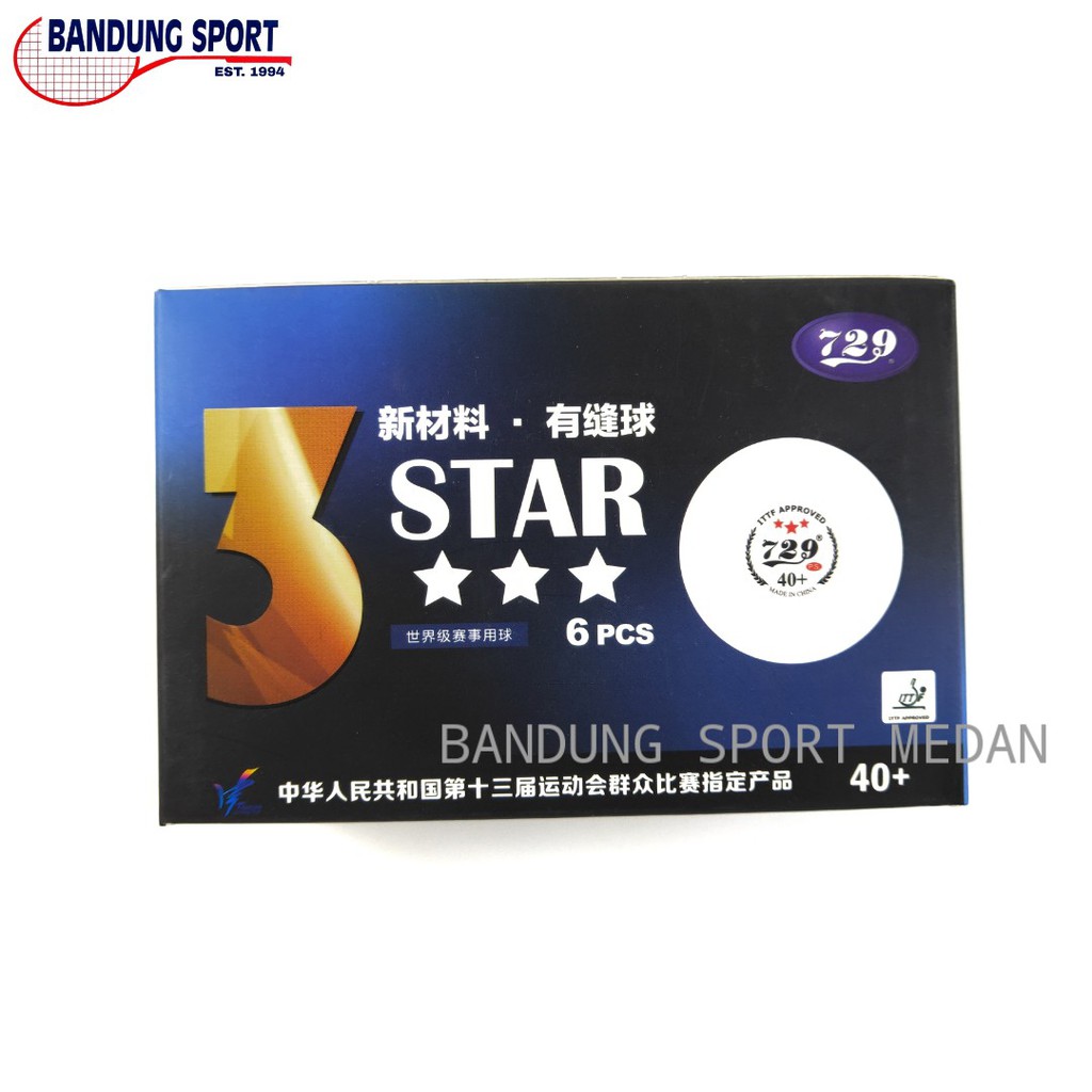Jual Bola tenis meja 729 40+ 3 star isi 6 / pingpong / pimpong kotak Biru | Shopee Indonesia
