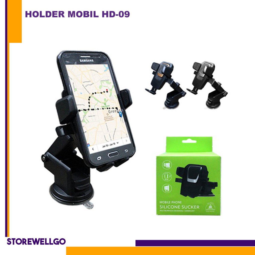 Jual Holder Mobil Car Phone Holder Mobil HD09 HD-09 dudukan hape stand ...