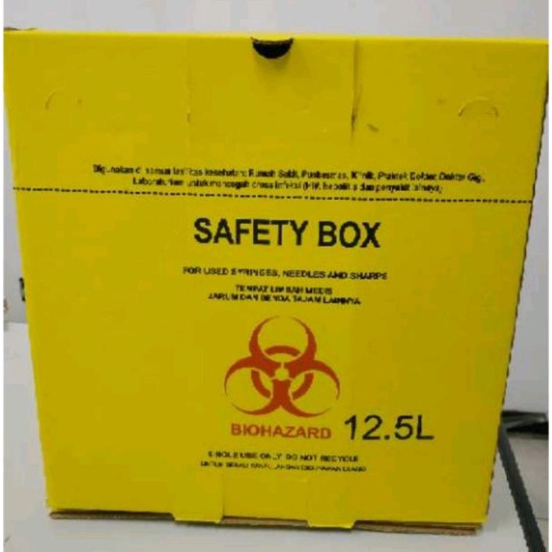 Jual Safety Box 12,5 liter | Biohazard/Tempat Sampah Medis | Shopee ...