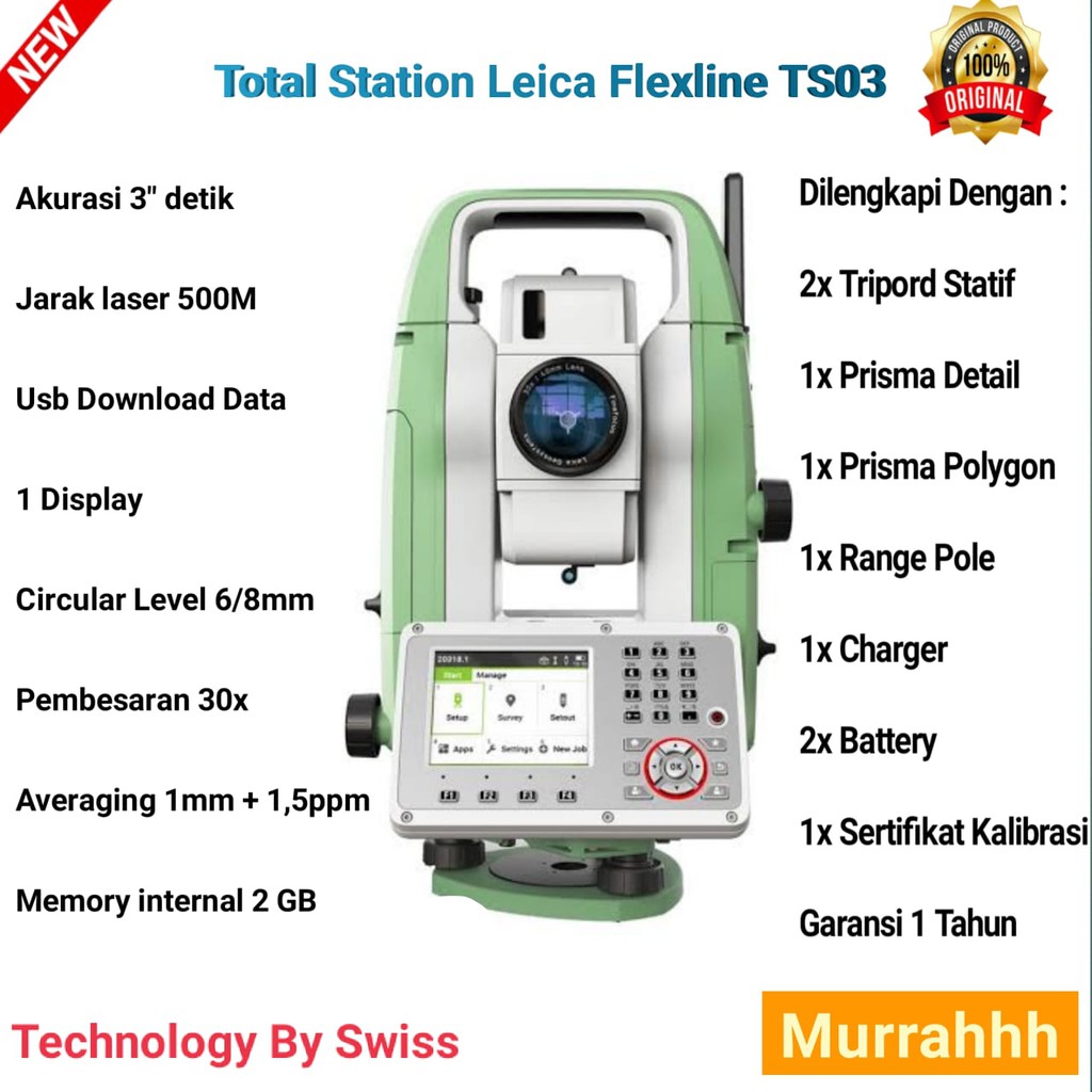 Jual Sangat presisi Total Station Leica Flexline TS03 New | Shopee Indonesia