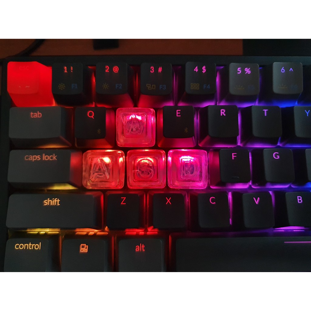 Jual Keycaps mechanical keyboard artisan Transparant ASDW | Shopee ...