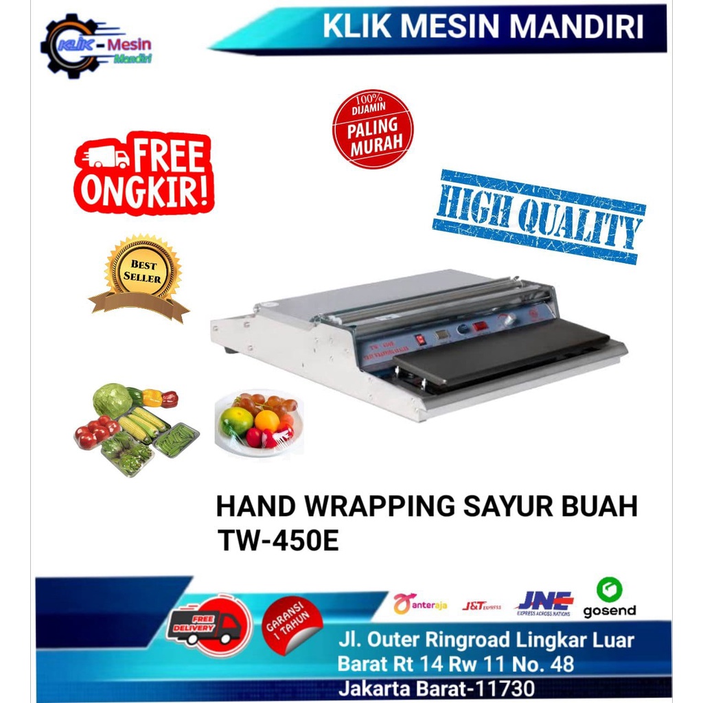 Jual Hand Wrapping Sayur buah //mesin pengemas Sayur Dan Buah TW-450E ...