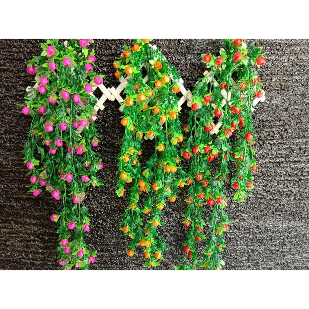 Jual BUNGA PRITI + POT WAJIK / daun hias/Bunga Rambat Plastik Vernalya ...