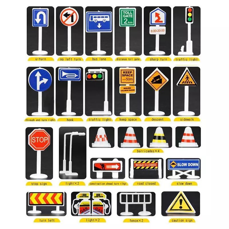Jual Mainan Edukasi Anak Traffic Sign Rambu Lalu Lintas 28 pcs | Shopee ...