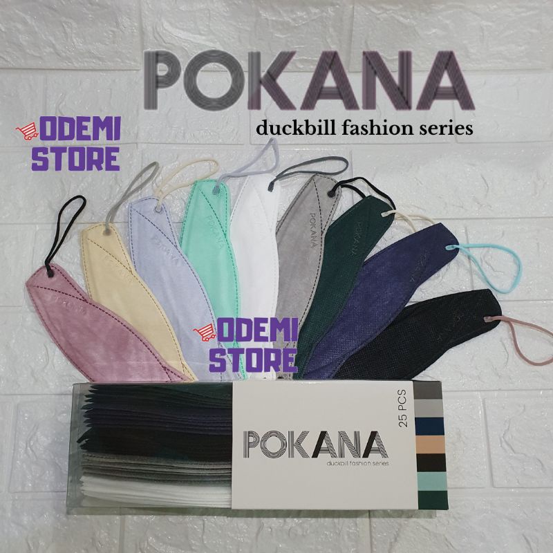 Jual POKANA DUCKBILL FASHION SERIES 4 ply Earloop Medical Face Mask 1 ...