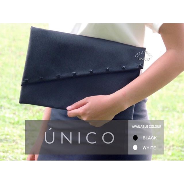Jual Diagonal Clutch (avail in black/white) | Shopee Indonesia