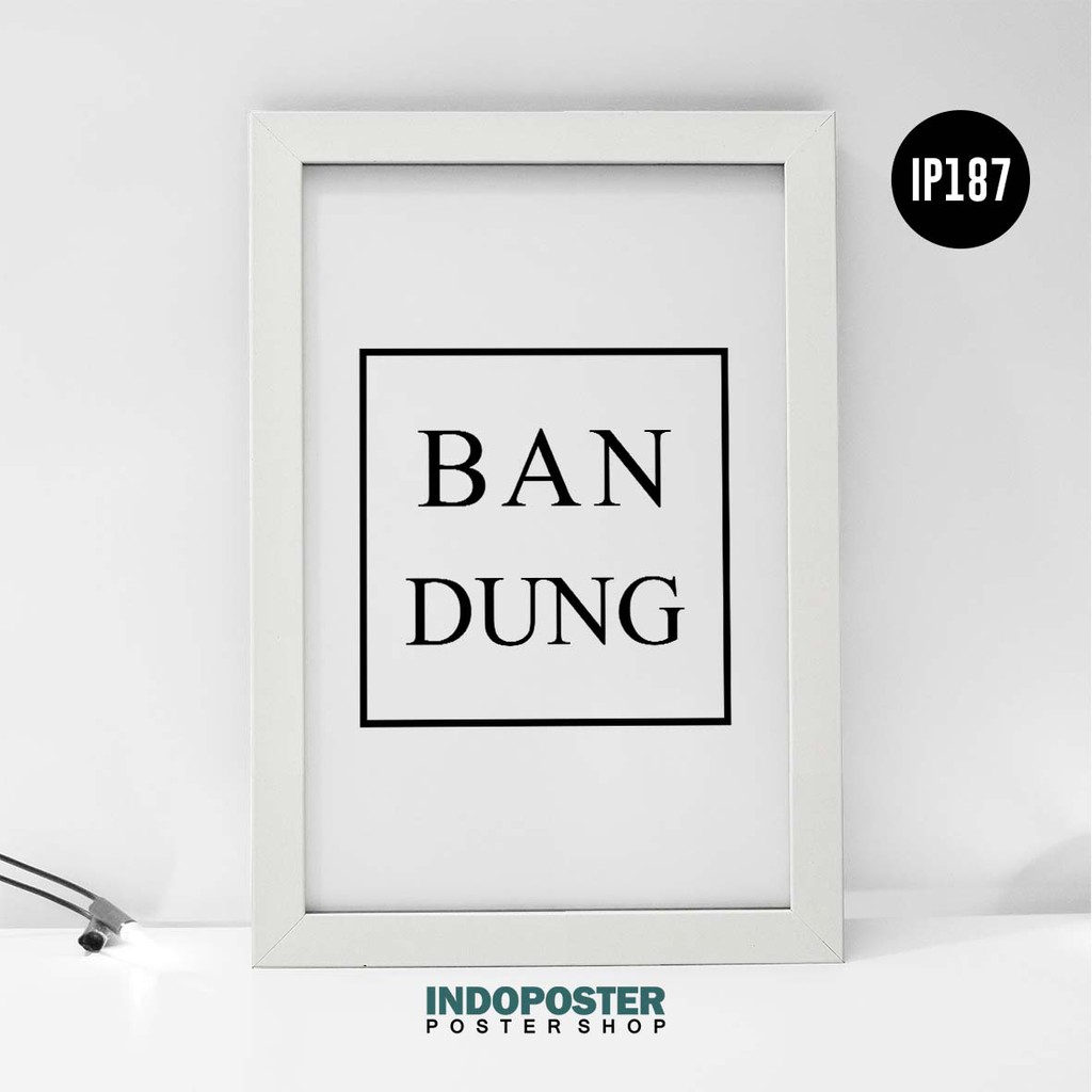 Jual Poster A2 Minimalis Aesthetic Kota Bandung Indonesia 60x40cm ...