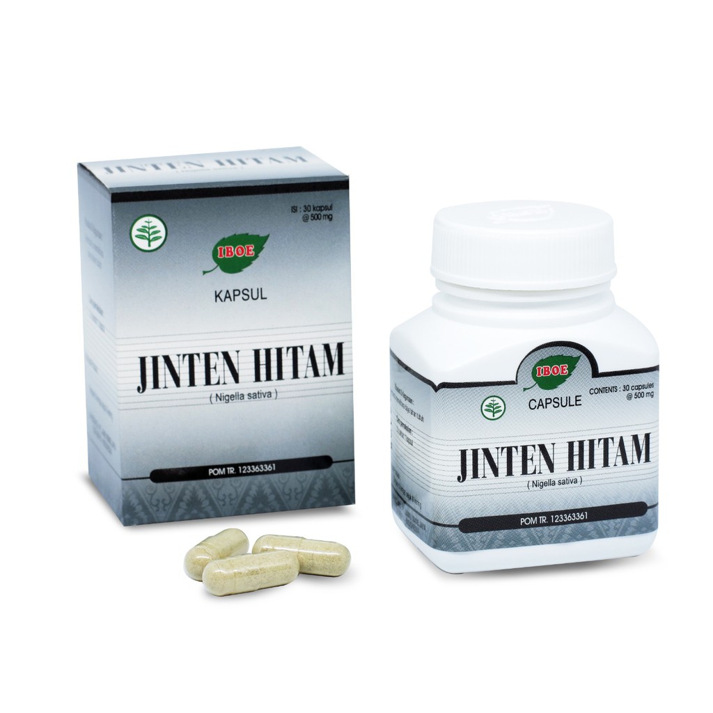 Jual Jamu IBOE - 1 botol Jinten Hitam Herbal Supplement 30 kapsul ...