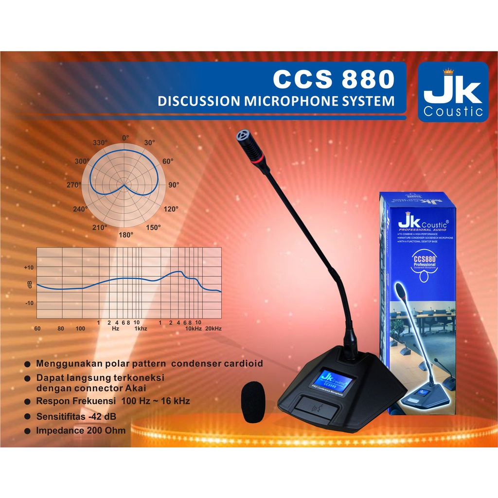 Jual Mic Meja CCS 880 Jk Coustic Microphone Podium | Shopee Indonesia