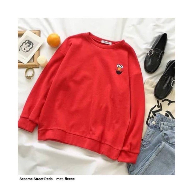 Jual sesame street sweater | elmo sweater | Shopee Indonesia