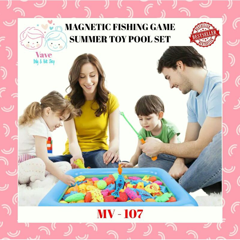 Jual Mainan Pacingan Play Water Magnetic Portable Fool Fishing Pond At ...