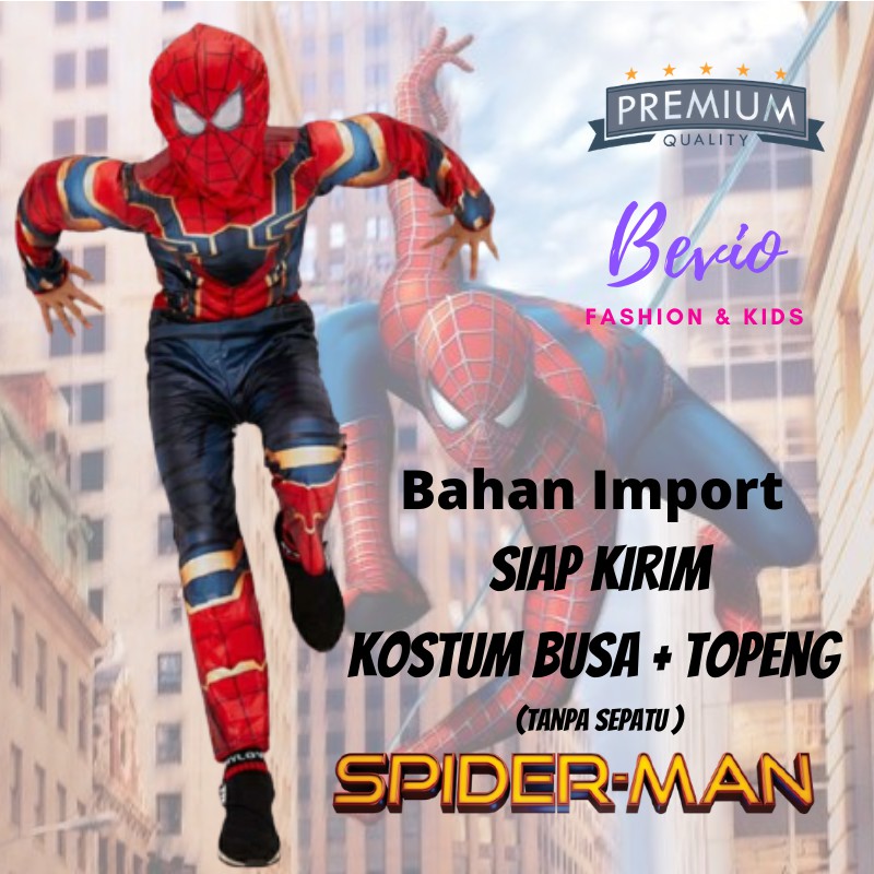 Jual Kostum Busa Otot Anak Spiderman Iron Spider Ultah Cosplay Superhero Jumpsuit Ulang Tahun ...
