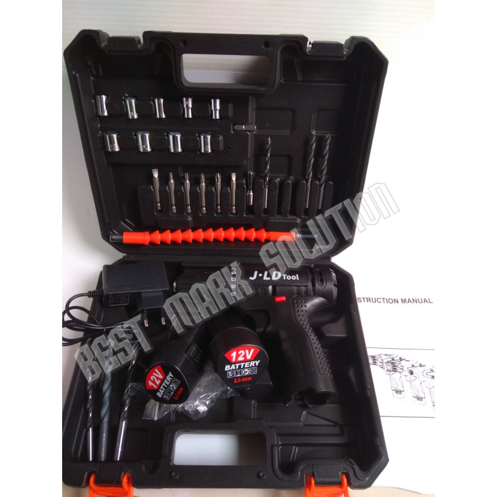 Jual Mesin bor cordless 12 VOLT JLD cordles Bor baterai-mesin bagus ...