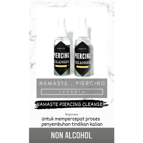 Jual piercing cleanser by namaste / obat piercing / after care piercing ...