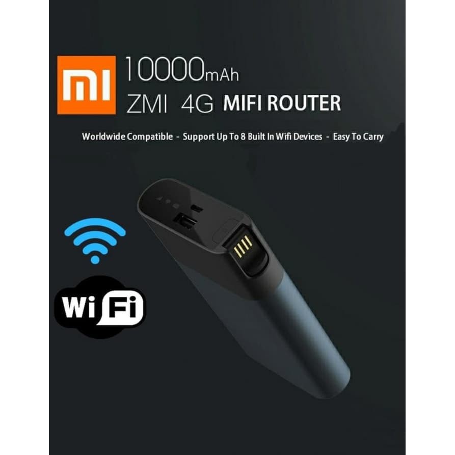Jual XIAOMI Modem Mifi ZMi MF885 3G 4G LTE WiFi Hotspot with 10000mAh ...