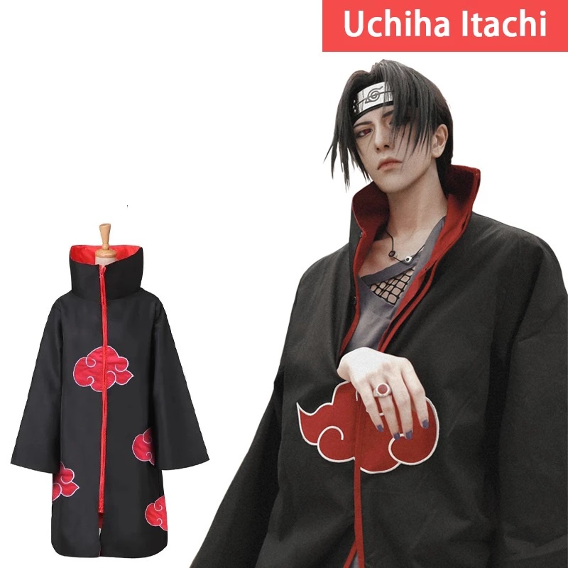 Jual Jaket Jubah Akatsuki Itachi Naruto Sasuke Anak Dewasa | Shopee ...