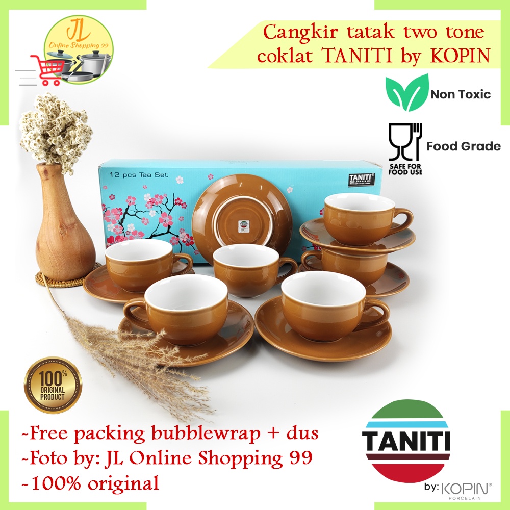 Jual Cangkir set 6 pasang 220ml warna Abu-abu TANITI KPC-03 / coffee ...