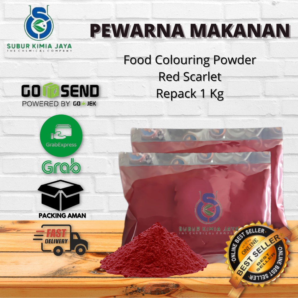 Jual Pewarna Makanan Bubuk Red Scarlet Merah 1 KG | Shopee Indonesia