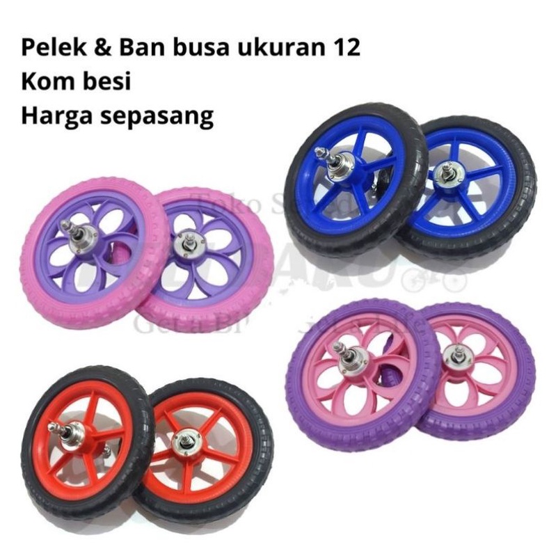 Jual Ban Sepeda Anak Plastik Ukuran 12 inchi/ Ban Pushbike/ Roda ...