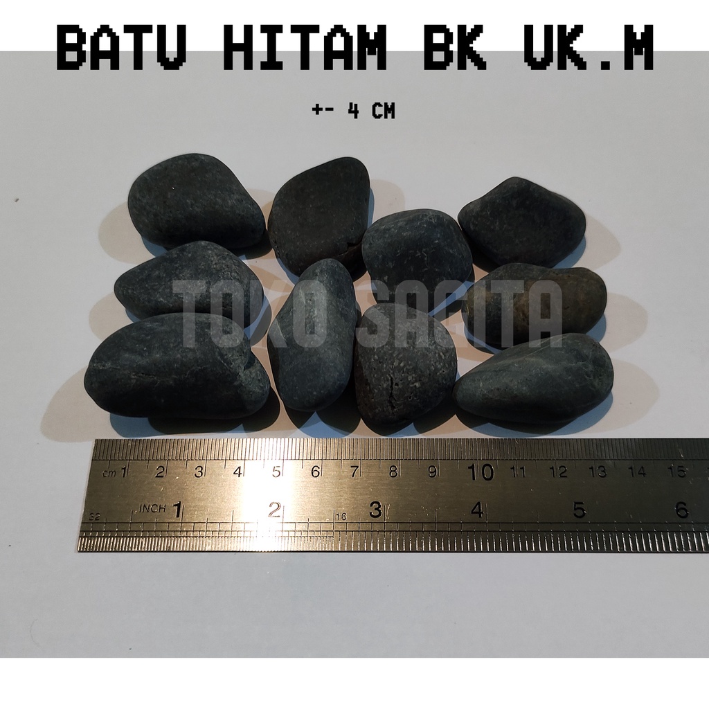 Jual Batu Alam Hitam 1 KG batu koral hitam hiasan taman dan halaman ...