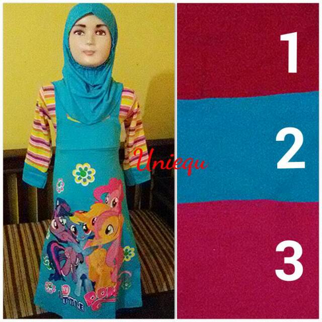 Jual 4 - 5 Tahun Baju Muslim Anak Little Pony | Shopee Indonesia