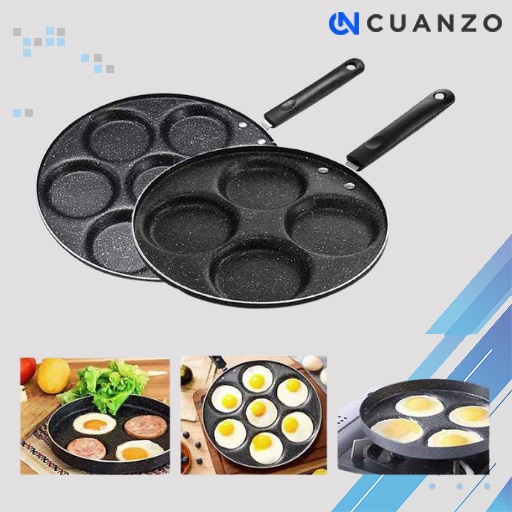 Jual Teflon Panci Telur Omelet Egg Fyring Pan Non-stick 4 Lubang ...