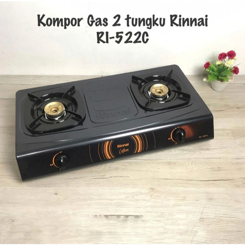 Jual Kompor Gas 2 Tungku Rinnai tipe RI-522C / kompor rinnai murah | Shopee Indonesia